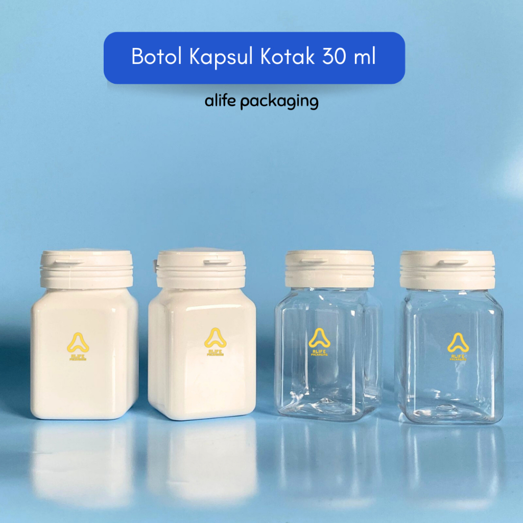 Jual Botol Kapsul Kotak 30 ml | Botol Kapsul 30 ml | Botol 30 ml ...