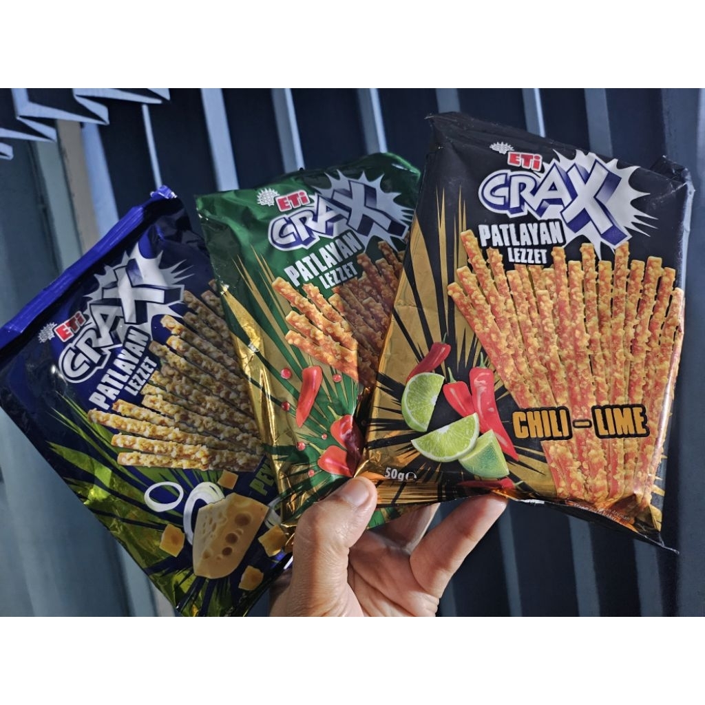 Jual Eti Crax Turki cemilan renyah pedas gurih mirip pocky enak ...