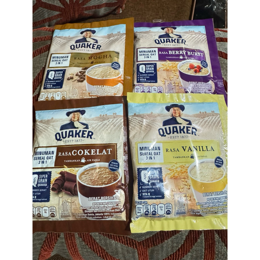 Jual Quaker Estd 1877Minuman Sereal 3 in 1 28/30gr isi 5 Pcs | Shopee ...
