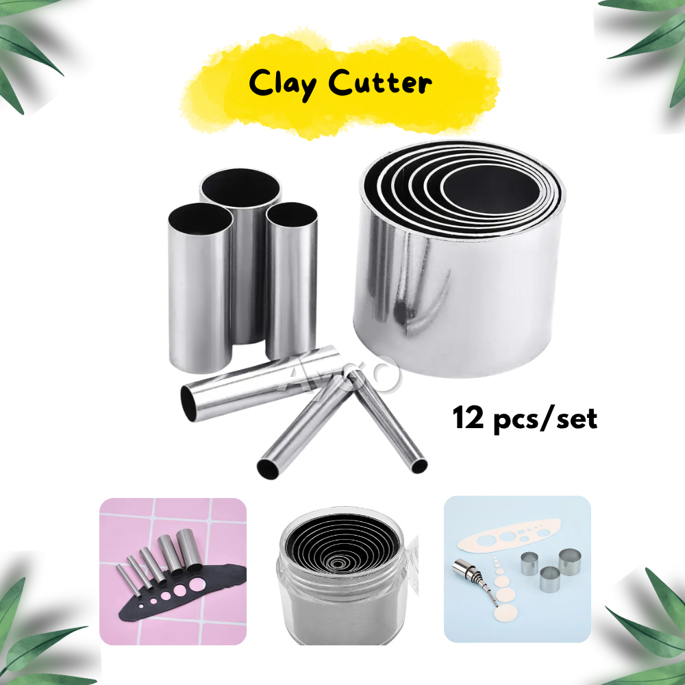 Jual 12pcs Clay Cutter Round Mold / Cetakan Bulat Lingkaran / Hollow ...