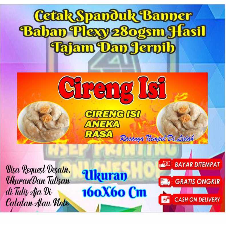 Jual CETAK SPANDUK BANNER 160X60 CIRENG ISI CUSTOM DESAIN | Shopee ...