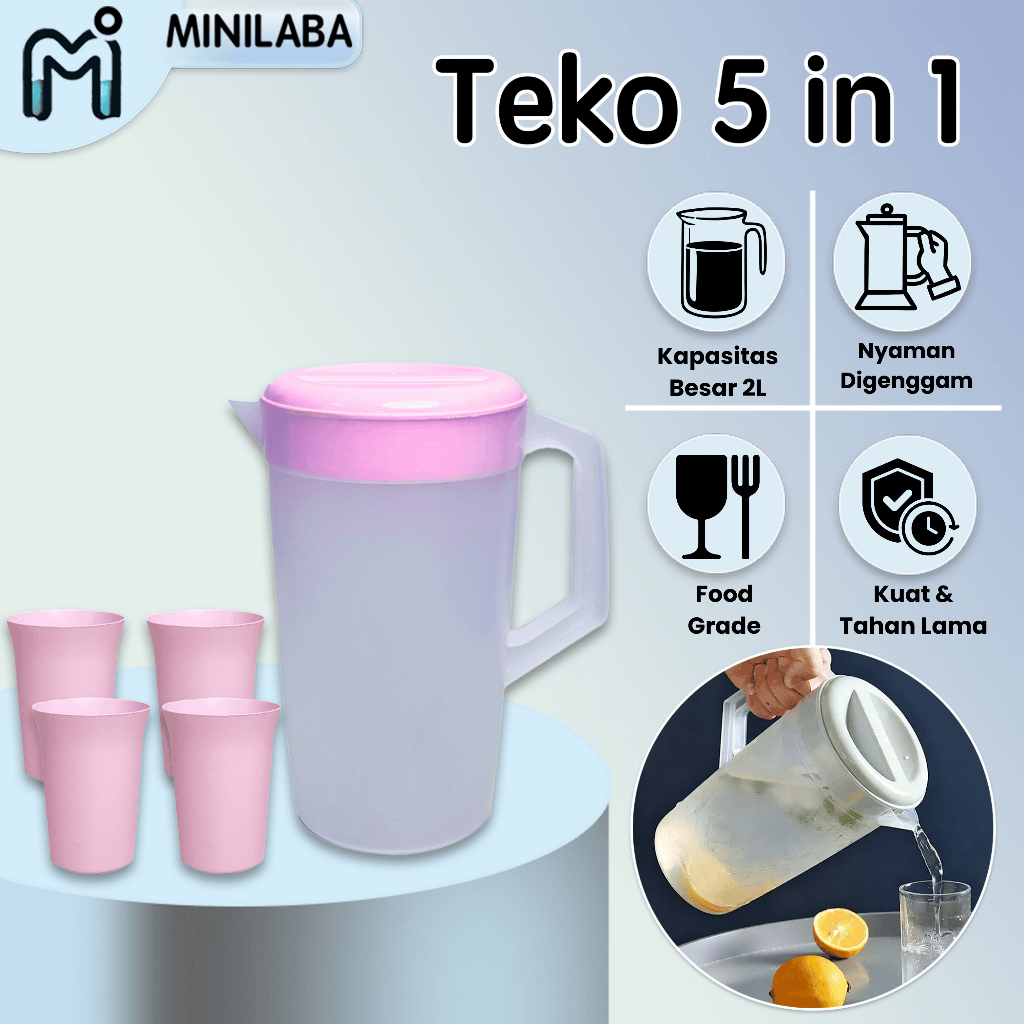 Jual MINILABA Teko 5 In 1 Set Teko Set Plastik 5 in 1 Teko Beranak ...
