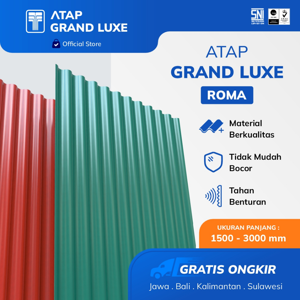 Jual Atap Go Green Plastik PET Grand Luxe Roma Anti Bocor | Shopee ...