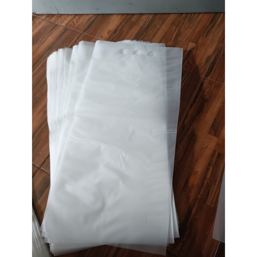 Jual Plastik Putih Buram cocok untuk roti burger, biji-bijian, snack ...