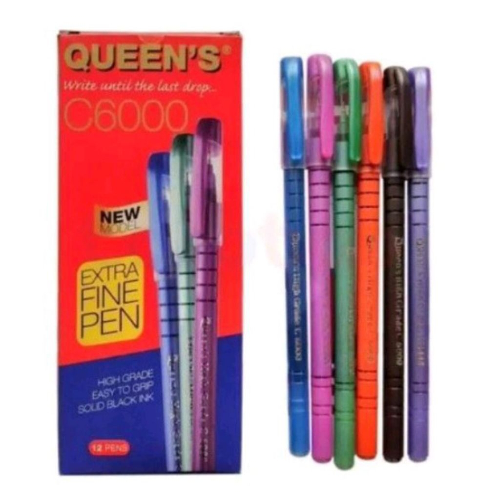 Jual Pulpen Faster Queen C6000 ( 12 pcs ) hitam | Shopee Indonesia