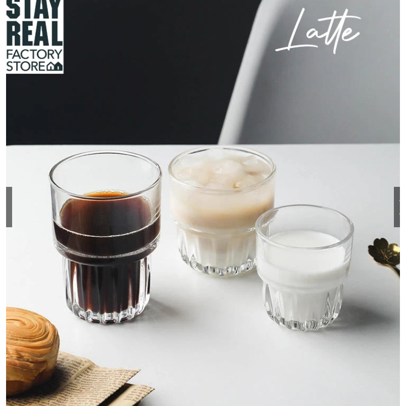 Jual STY Latte Gelas Kopi Estetik Gelas Matcha Aesthetic Bahan Kaca ...