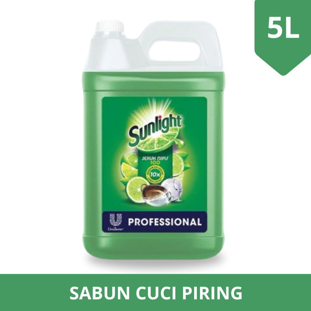 Jual Sabun Cuci Piring 5 Liter - Sunlight 5 Liter Non Stiker | Shopee ...