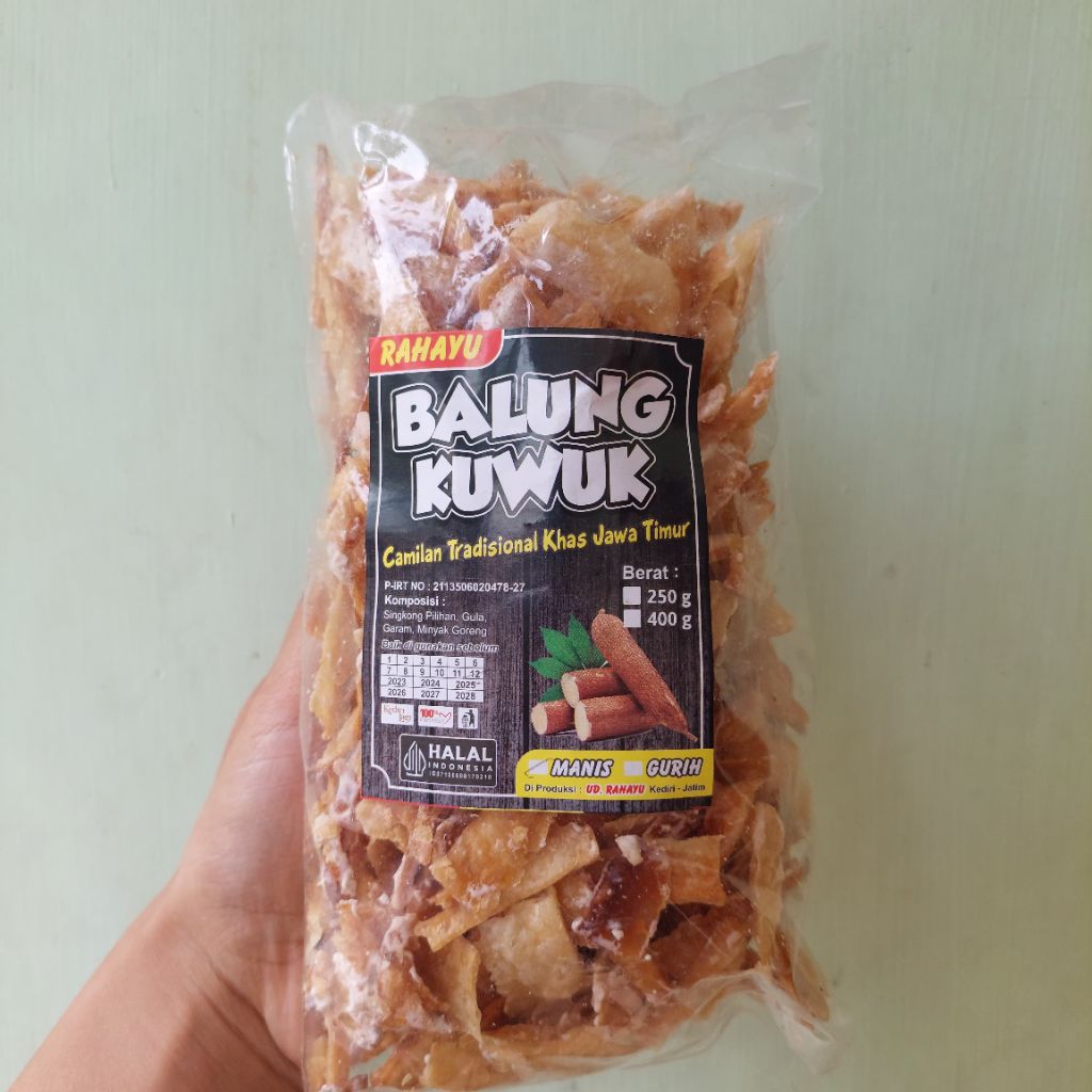 Jual Oleh-oleh khas Kediri Balung Kuwuk manis kripik singkong olahan ...