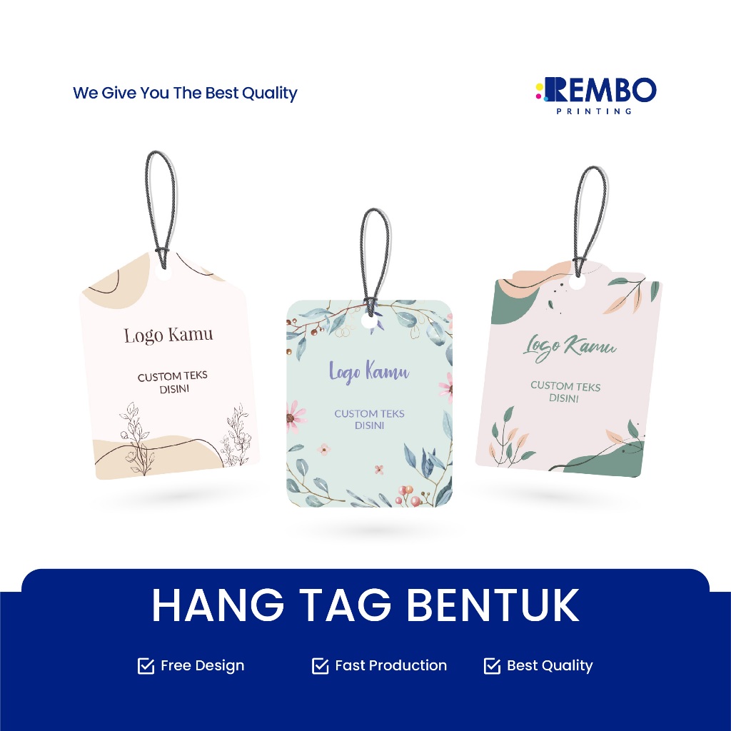 Jual Hang Tag Bentuk (FREE TEMPLATE DESIGN) - Label Baju Bentuk - Cetak ...
