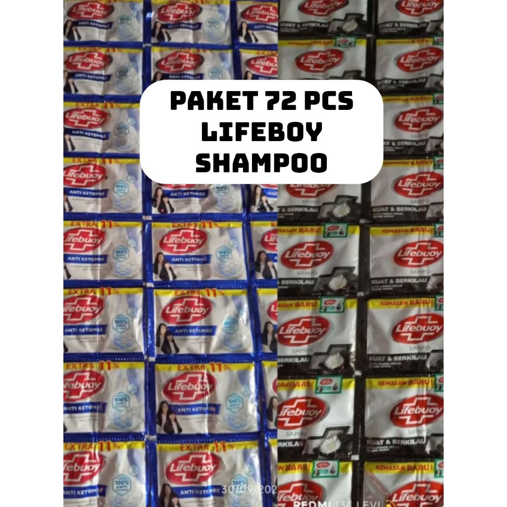 Jual Paket Shampoo Lifeboy Isi 72 Pcs Kemasan 10ml(3 Renceng Dobel ...