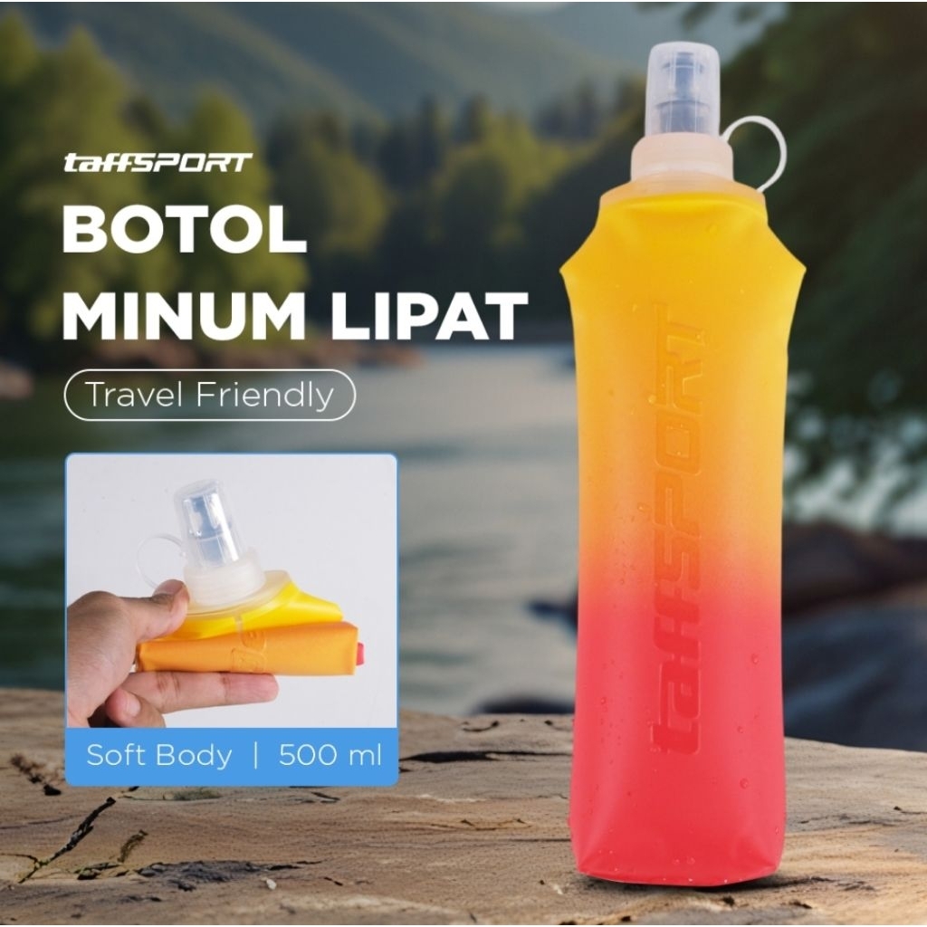 Jual Botol Minum Lipat Soft Flask Running Water Bottle 500ml - TF-50 ...