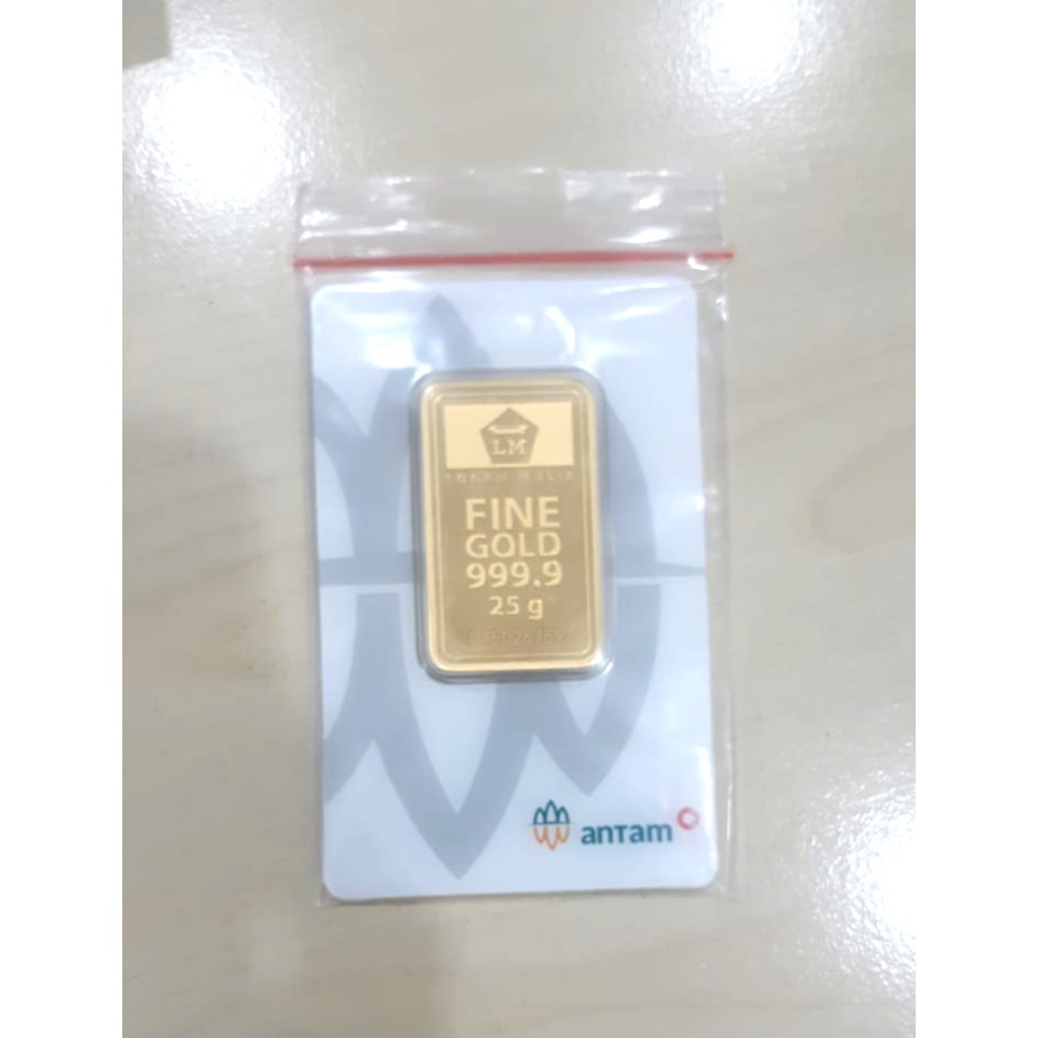 Jual EMAS ANTAM 25 GRAM CERTICARD ANTAM BUMN LOGAM MULIA 25 GRAM ...