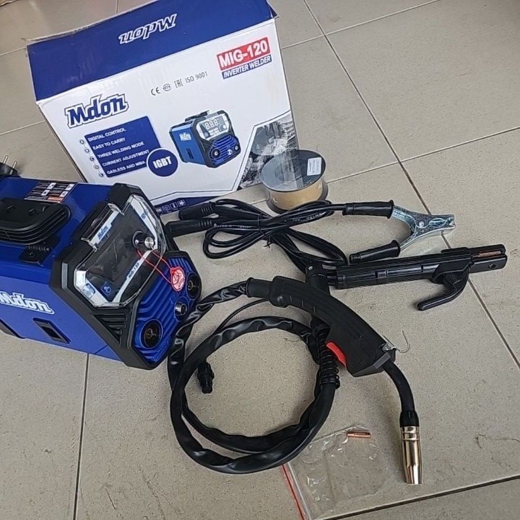 Jual Mesin Las Mig 120 Mdon Travo Las Mig Tanpa Gas Bonus Kawat Las Mig ...