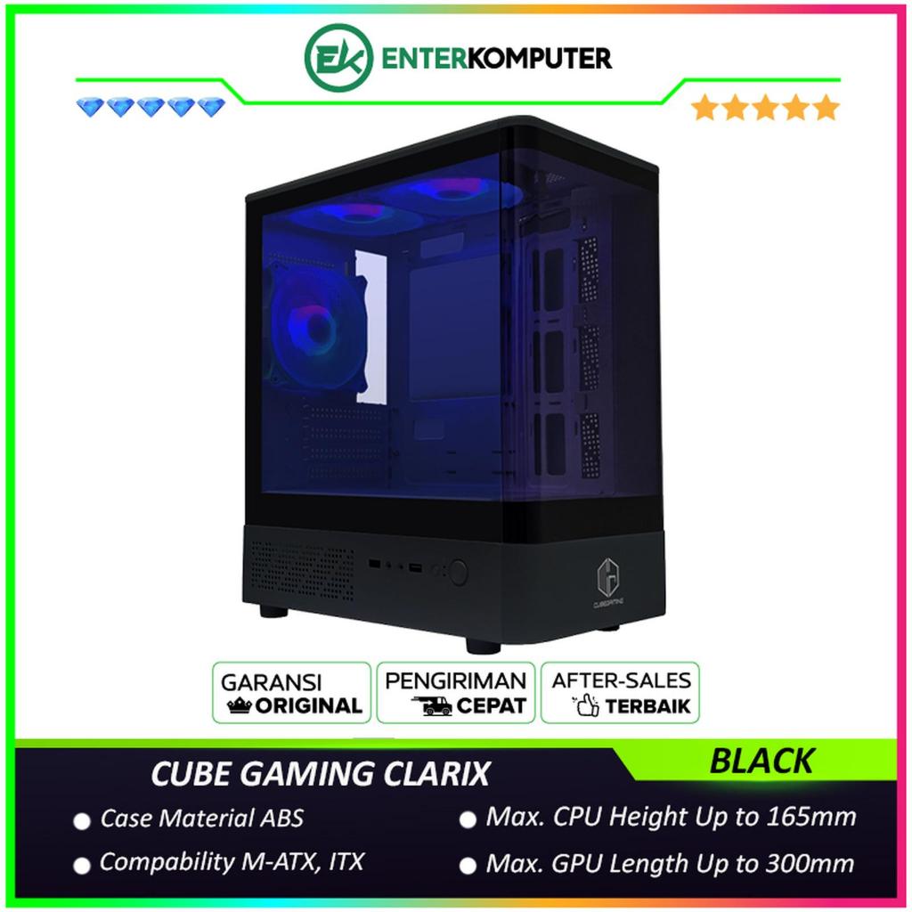 Jual CUBE GAMING CLARIX BLACK - mATX Gaming Case - Panoramic View ...