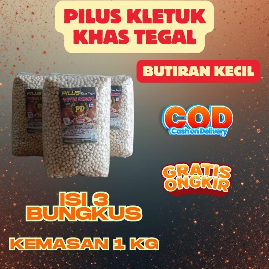Jual pilus/pilus khas tegal Satu Dus isi 3 Bungkus Kemasan 1Kg | Shopee ...