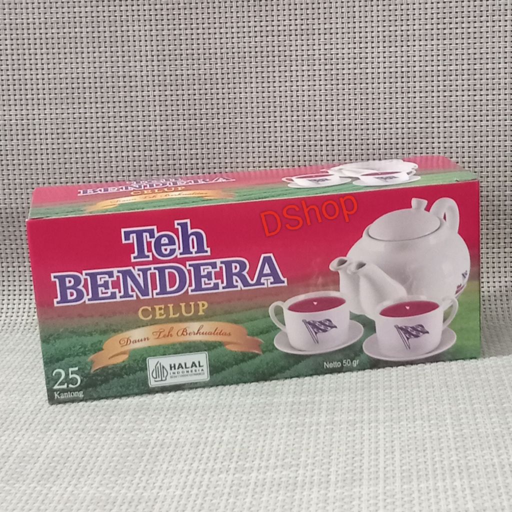 Jual TEH Celup BENDERA Kotak Isi 25 Kantong Netto 50gr | Shopee Indonesia