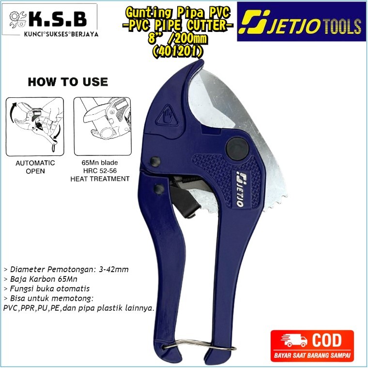 Jual ( 401201 ) Gunting Pipa PVC / PVC Pipe Cutter 8" 200mm JETJO TOOLS ...