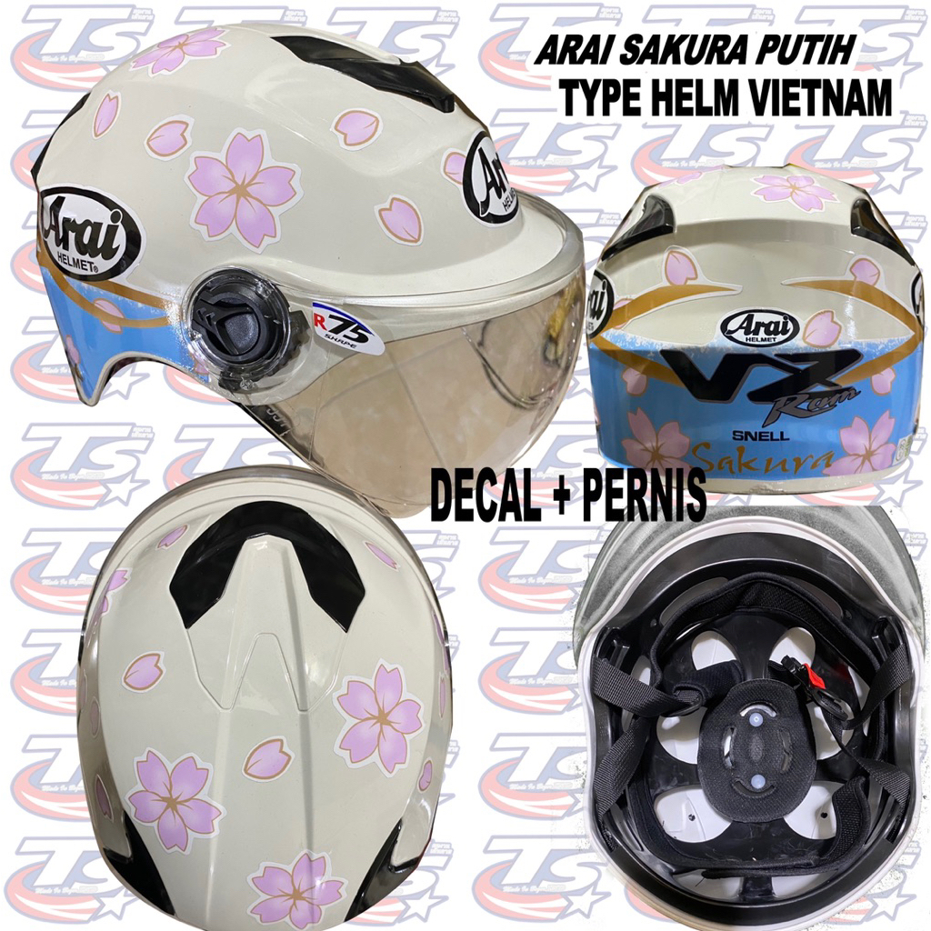 Jual helm motif arai helm copy arai motif sakura arai sakura buat ...