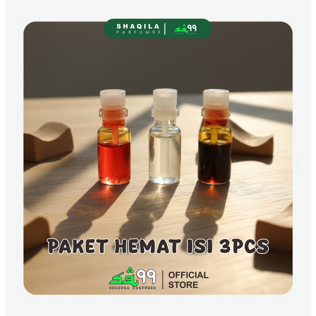 Jual minyak wangi 3ml isi 3pcs misk jafaron merah misk hitam misk putih ...