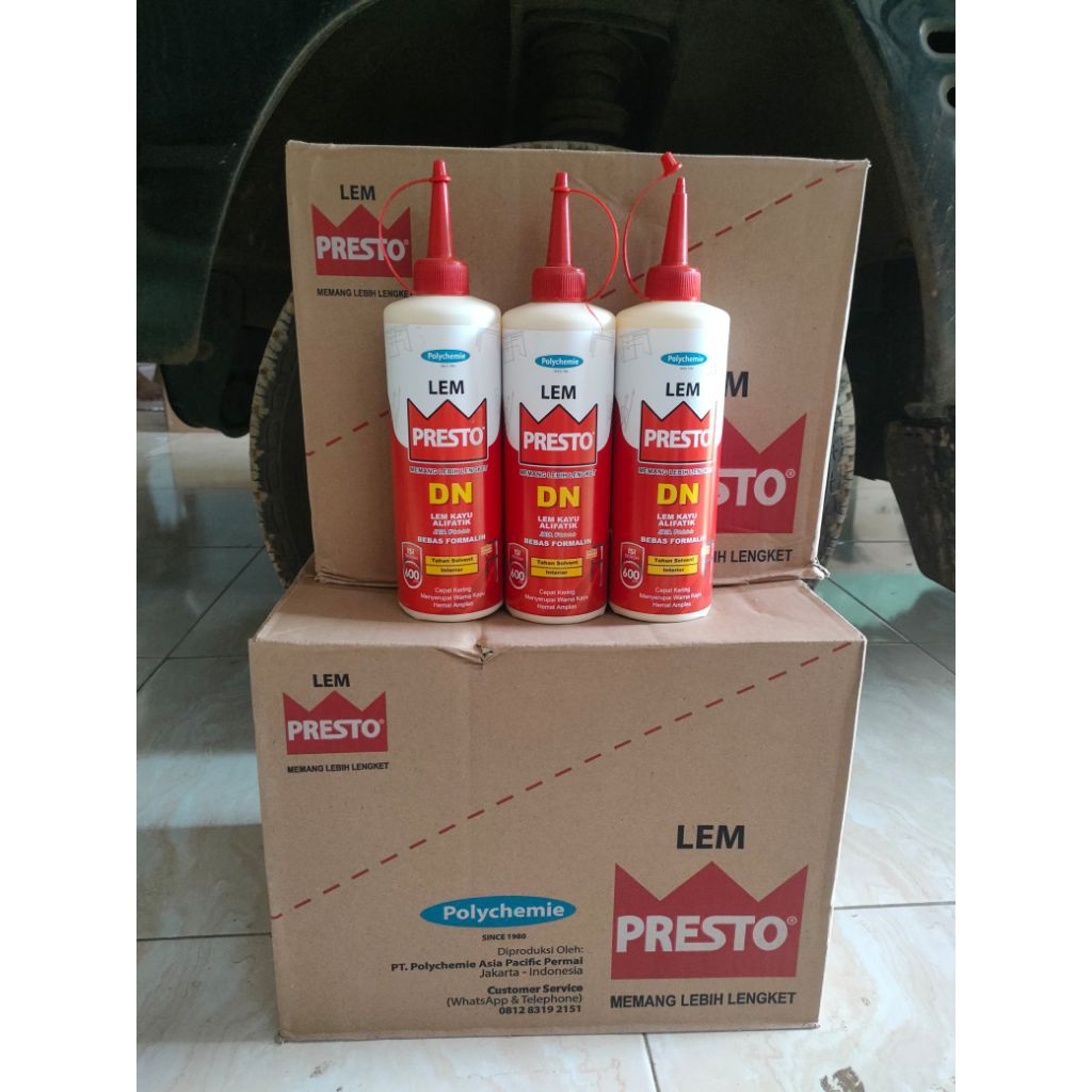 Jual Lem presto dn alifatik putih 600 gr(1Dus isi 15 pcs) | Shopee ...