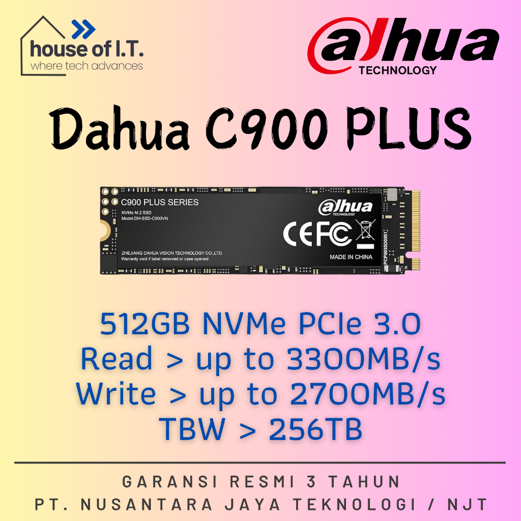 Jual SSD NVMe 512GB PCIe NVMe 512GB DAHUA 512GB SSD - NVMe Dahun C900 ...