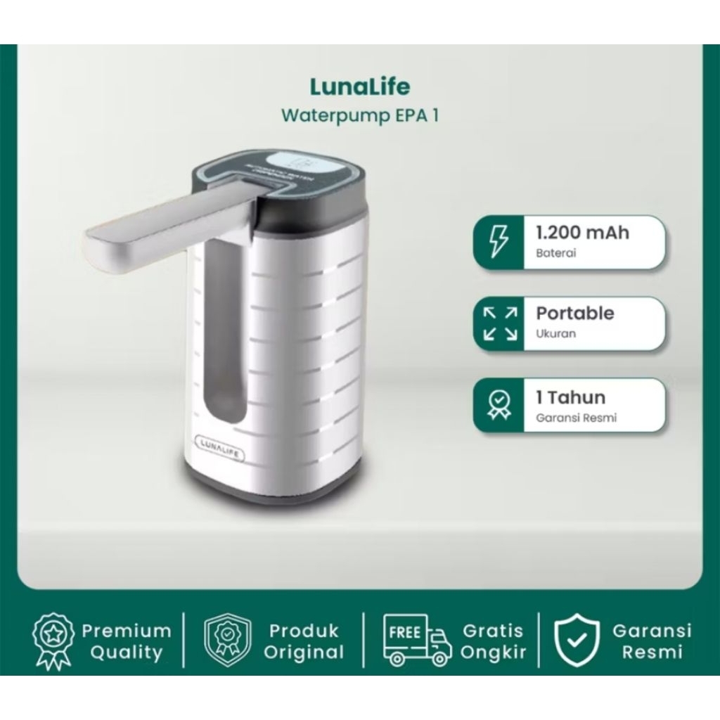 Jual LUNALIFE Water Pump EPA01 Portable | 5Watt Baterai Awet SNI ...