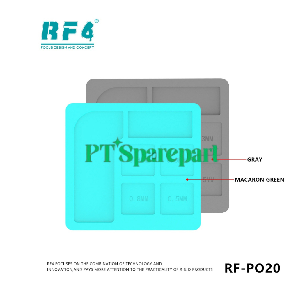 Jual RF4 RF-PO20 - Soldering IC CPU Silicone Pad Blue Black - Karpet ...
