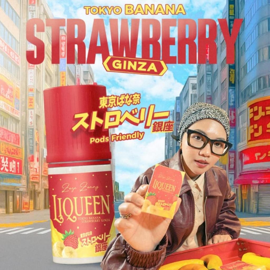 Jual Liqueen V4 Tokyo Banana Strawberry Ginza Pods Friendly 30ML by ...