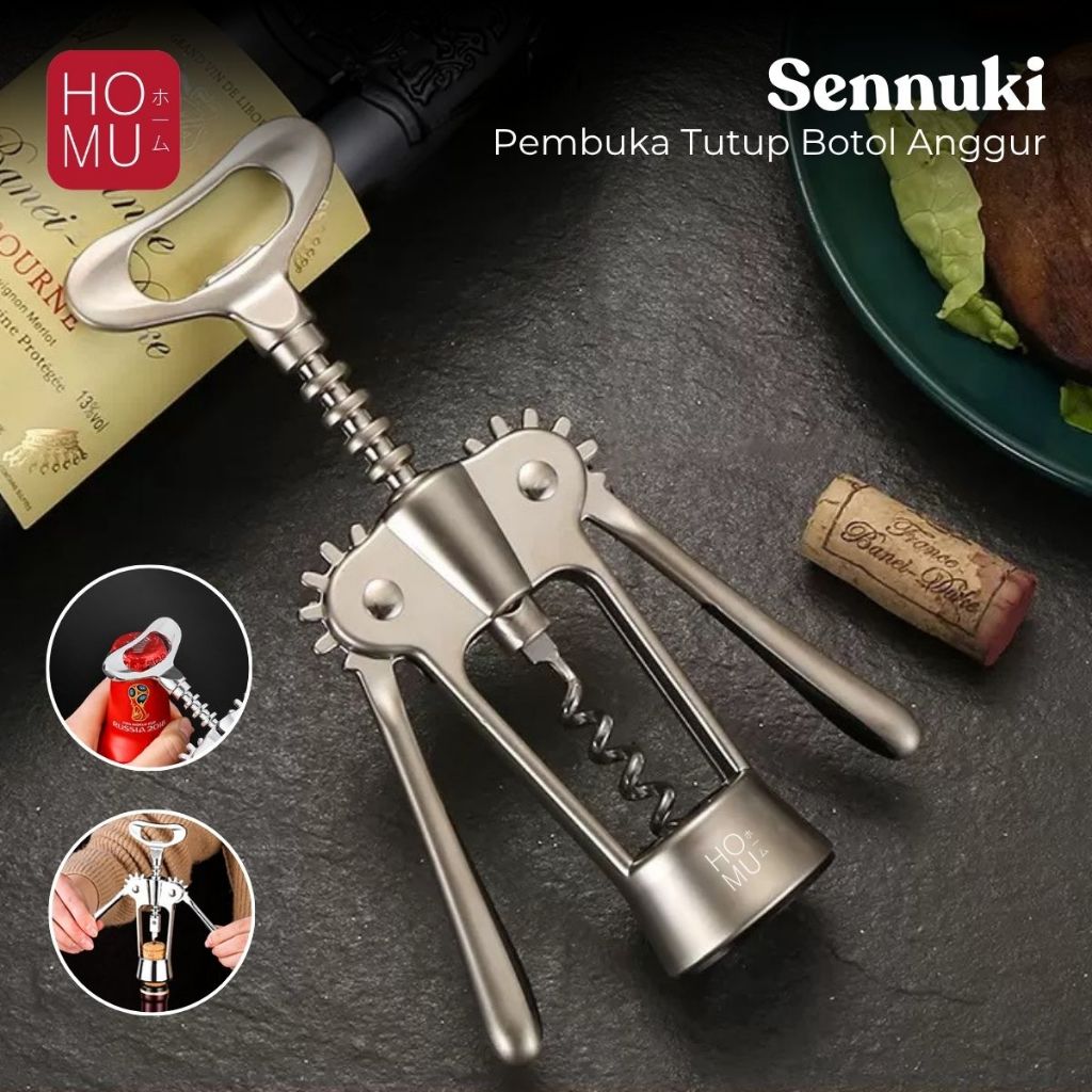 Jual HOMU SENNUKI Premium Wine Bottle Cork Opener Pembuka Tutup Botol ...