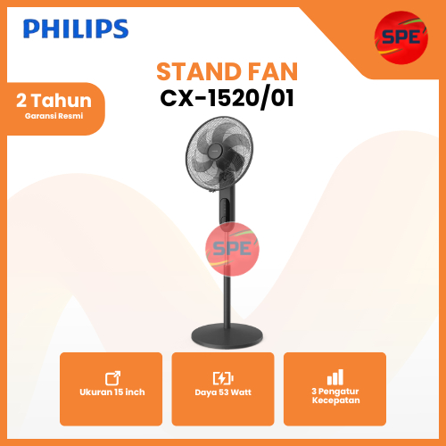 Jual KIPAS ANGIN BERDIRI / STAND FAN PHILIPS UKURAN 15 INCH CX-1520/01 ...