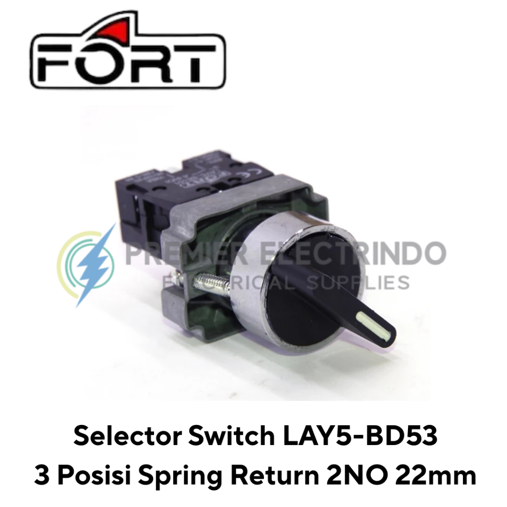 Jual Selector Switch FORT LAY5-BD53 3 Posisi Spring Return (Diputar ...