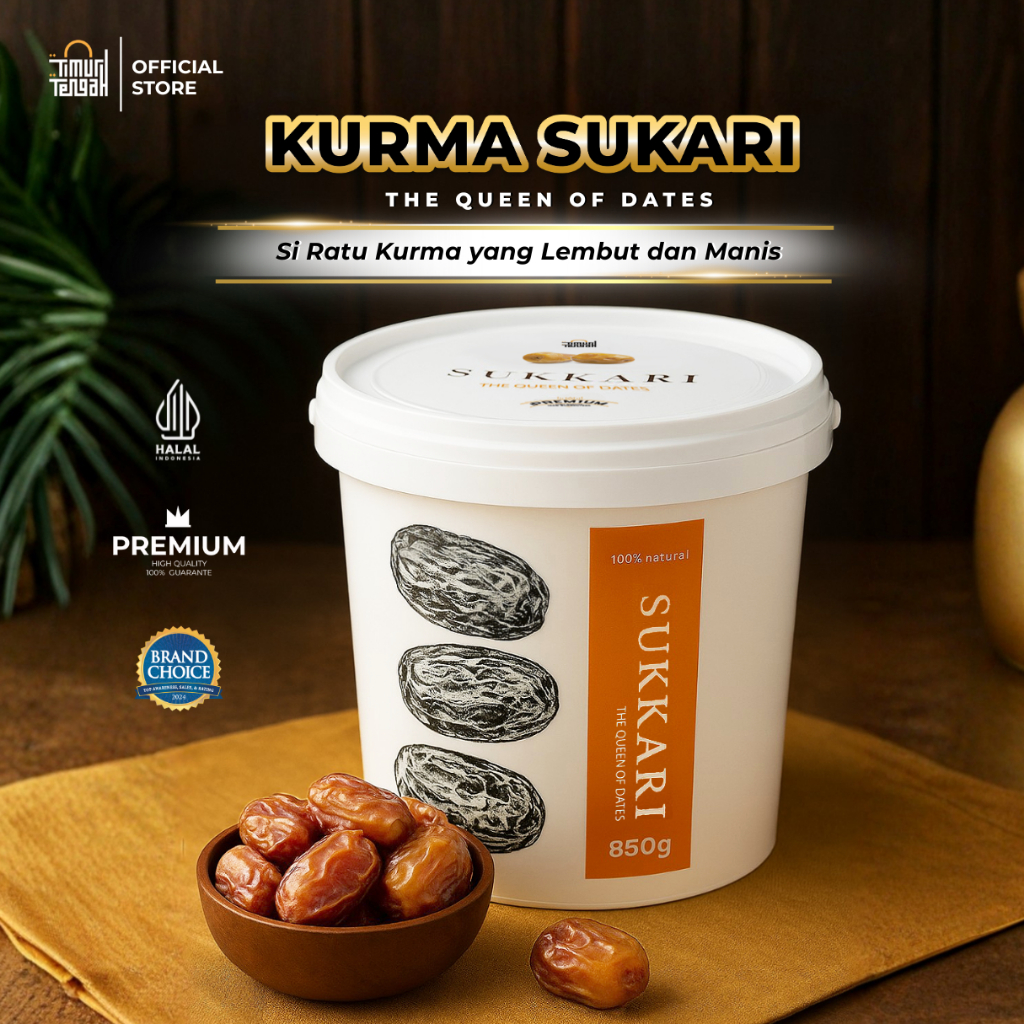 Jual Timur Tengah Kurma Sukari Ember 850 gr Kurma Raja Manis Lembut ...