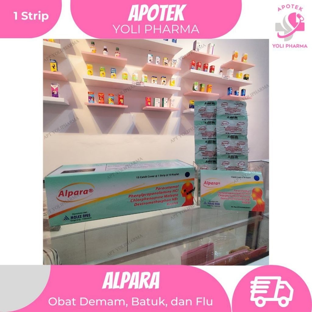 Jual Alpara Kaplet Obat Batuk Pilek Demam Batuk Flu Demam Meriang Batuk ...