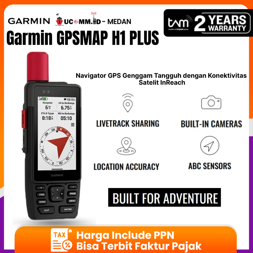 Jual GARMIN Gpsmap H1i Plus Camera Inreach Touchscreen GPS Genggam H1i ...