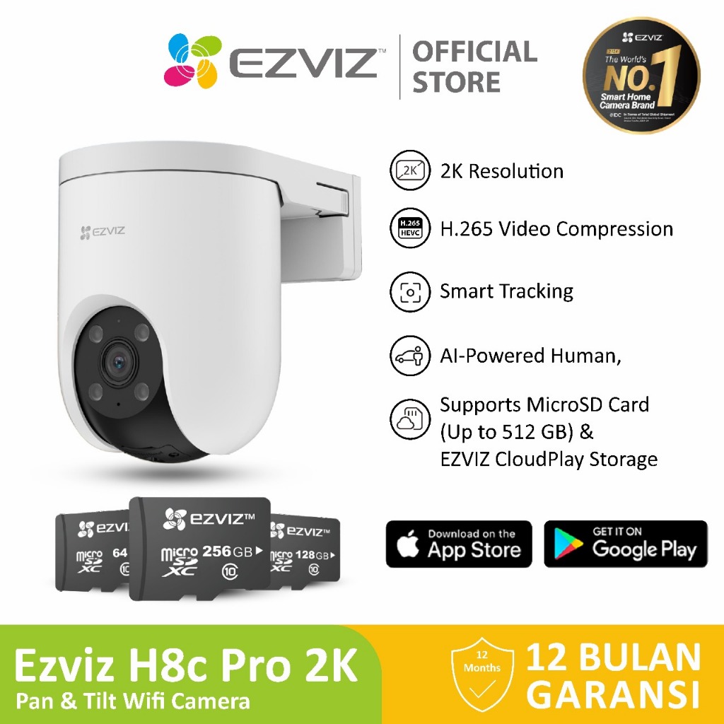 Jual Ezviz H8c Pro 2K 3MP Smart Home Security Pan & Tilt IP Wifi Camera ...