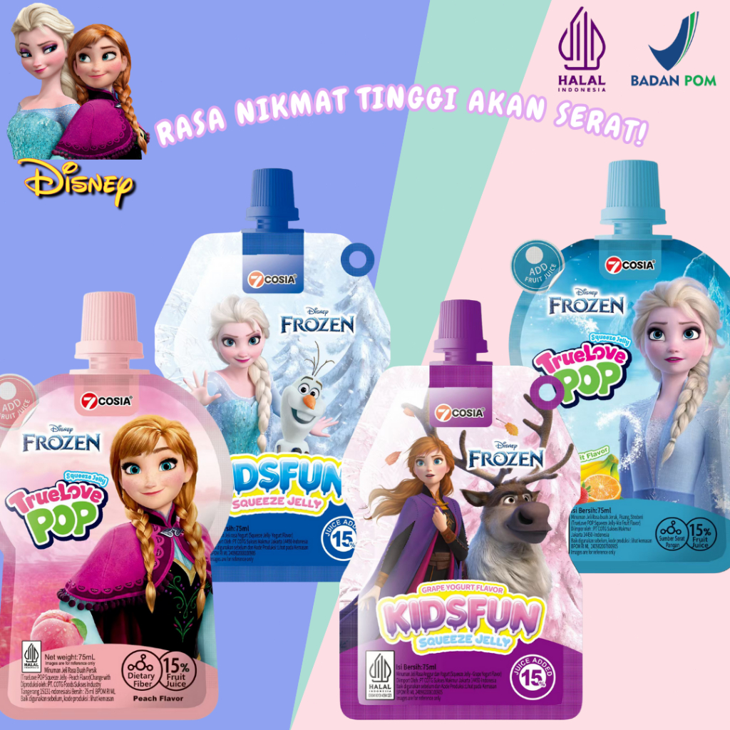 Jual 7COSIA Disney Frozen Squeeze Jelly Yogurt Cemilan Minuman Jelly ...
