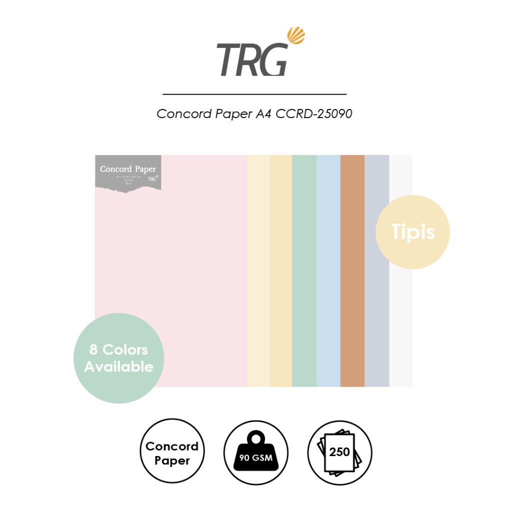Jual TRG Concorde Paper A4 CCRD-25090 90gsm - Kertas Concord Piagam ...