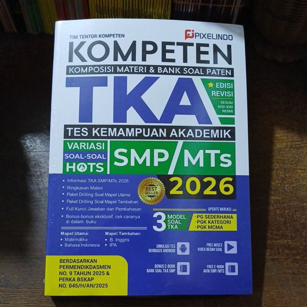 Jual Kompeten TKA SMP/MTs 2026 Komposisi Materi & Bank Soal Paten Tes ...