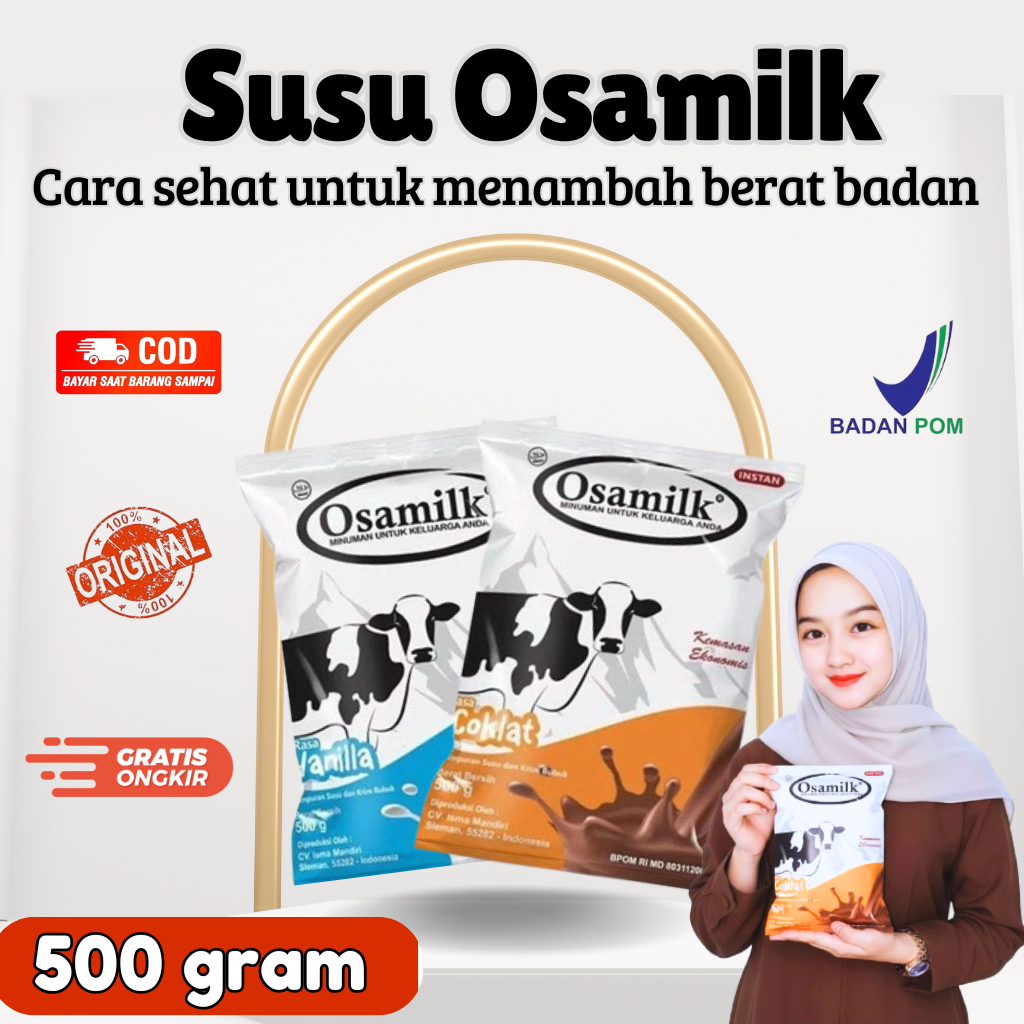 Jual Susu OSAMILK 500 gram | Susu sehat untuk Program Penggemukan Badan ...