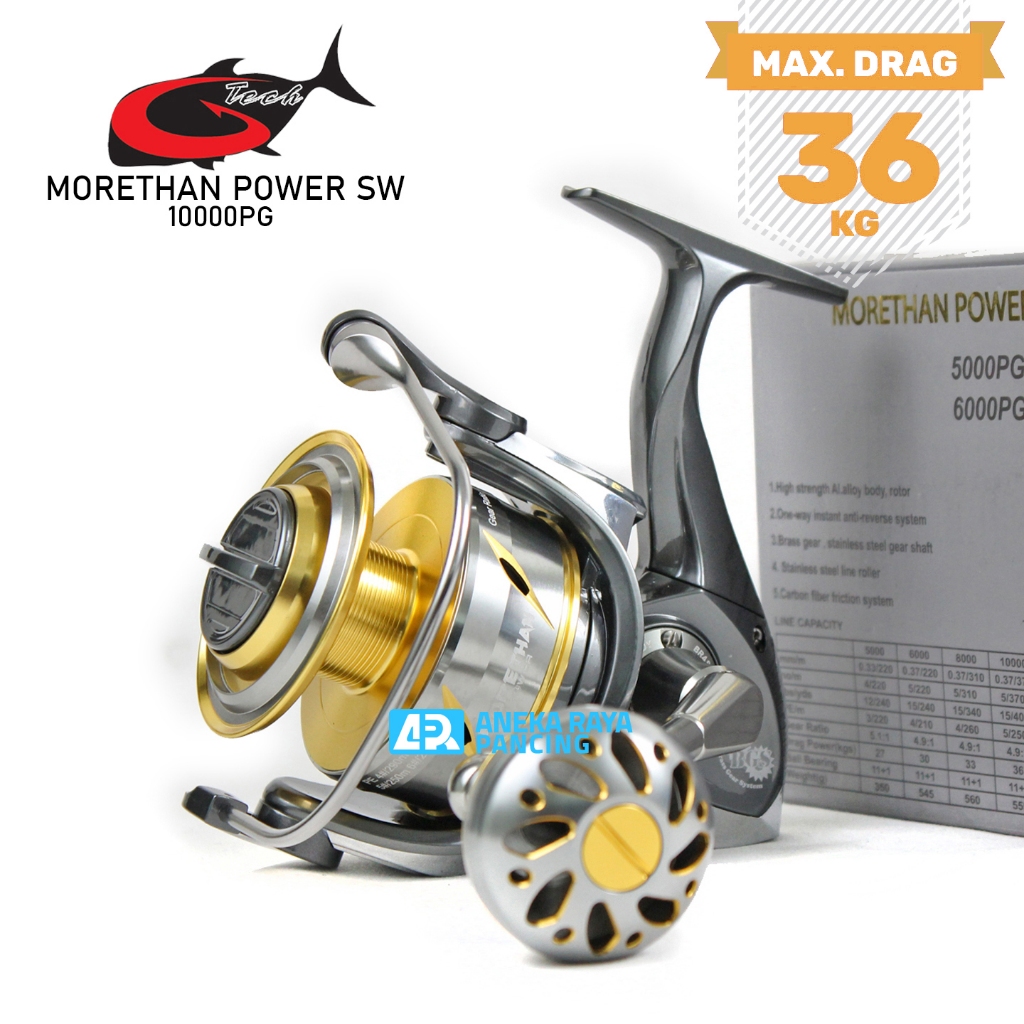 Jual Reel G-TECH MORETHAN POWER SW 4000 s/d 10000 HG PG BGS | Power ...