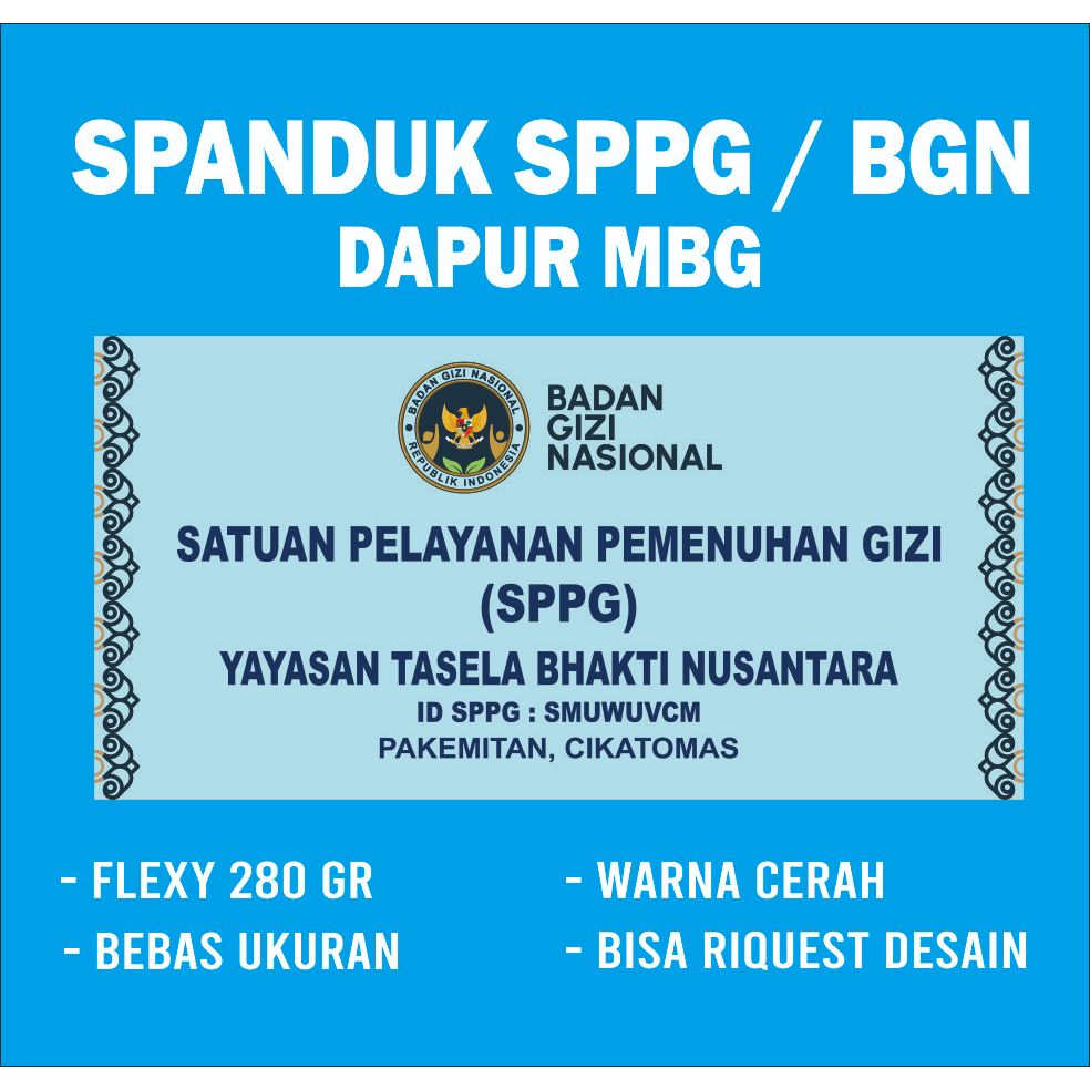 Jual Banner dapur SPPG / Banner BGN / Spanduk Dapur SPPG / Spanduk ...