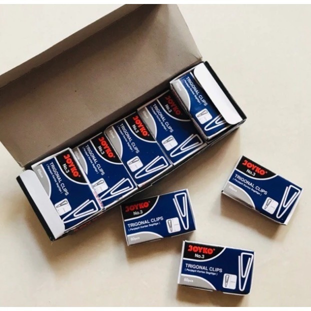 Jual Trigonal Clip Joyko No.3 / Paper Clip joyko Trigonal No.3 (1 Pak ...