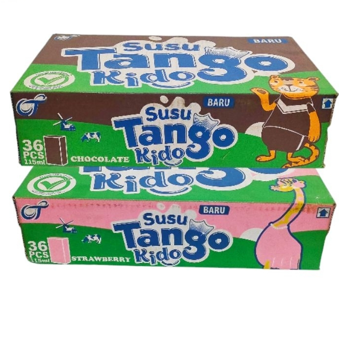 Jual Susu UHT Tango Kido Coklat Strawberry 115ml 1 Karton Isi 36 Pcs ...