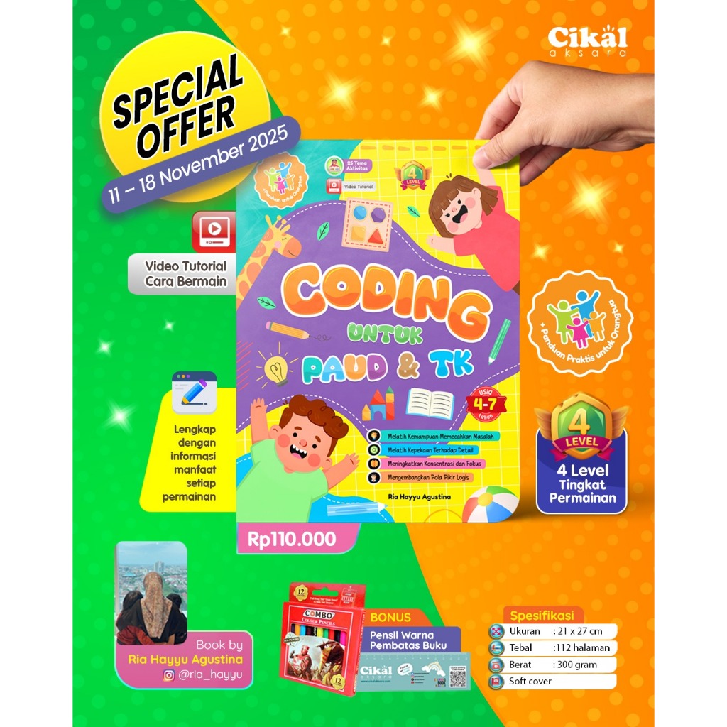 Jual Buku Coding Untuk Anak PAUD & TK - Ria Hayyu Agustina - Cikal ...