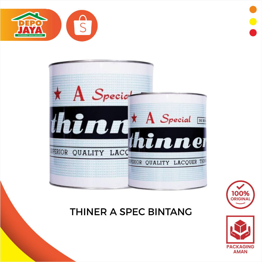 Jual THINER A SPECIAL BINTANG - PELARUT CAT / PENGENCER CAT MINYAK/BESI ...