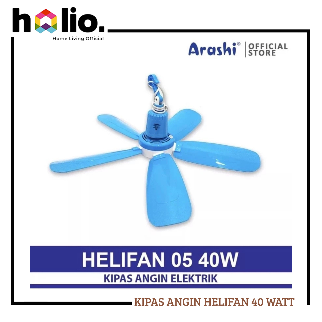 Jual Holio Kipas Angin Gantung 5 Baling Helifan Arashi 40W 40 Watt AR ...