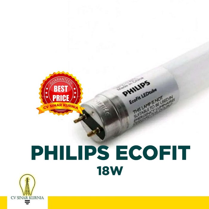 Jual PHILIPS TL ECOFIT T8 18W PUTIH LED TUBE LAMPU SAJA 120CM | Shopee ...