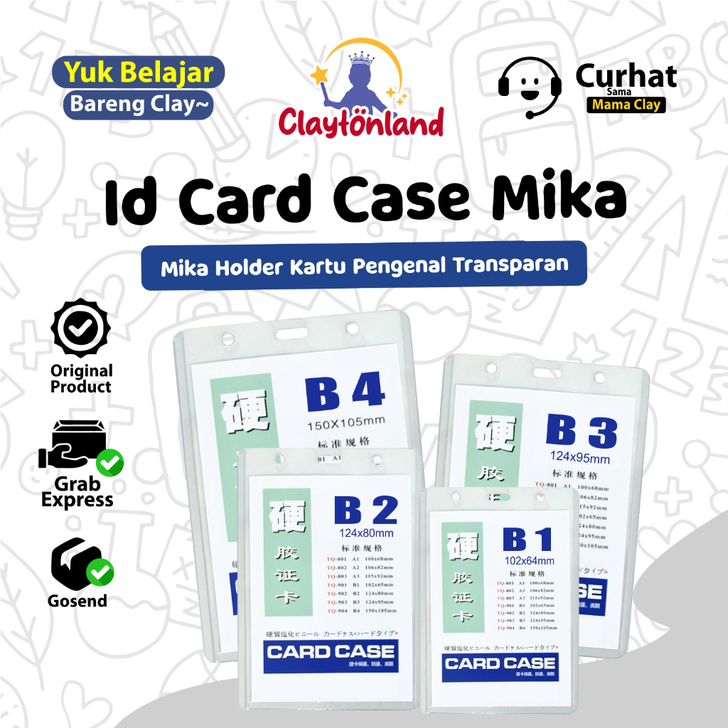Jual 20 Pcs Id Card Case Mika Casing Id Card Ukuran Plastik Id Card Tag ...