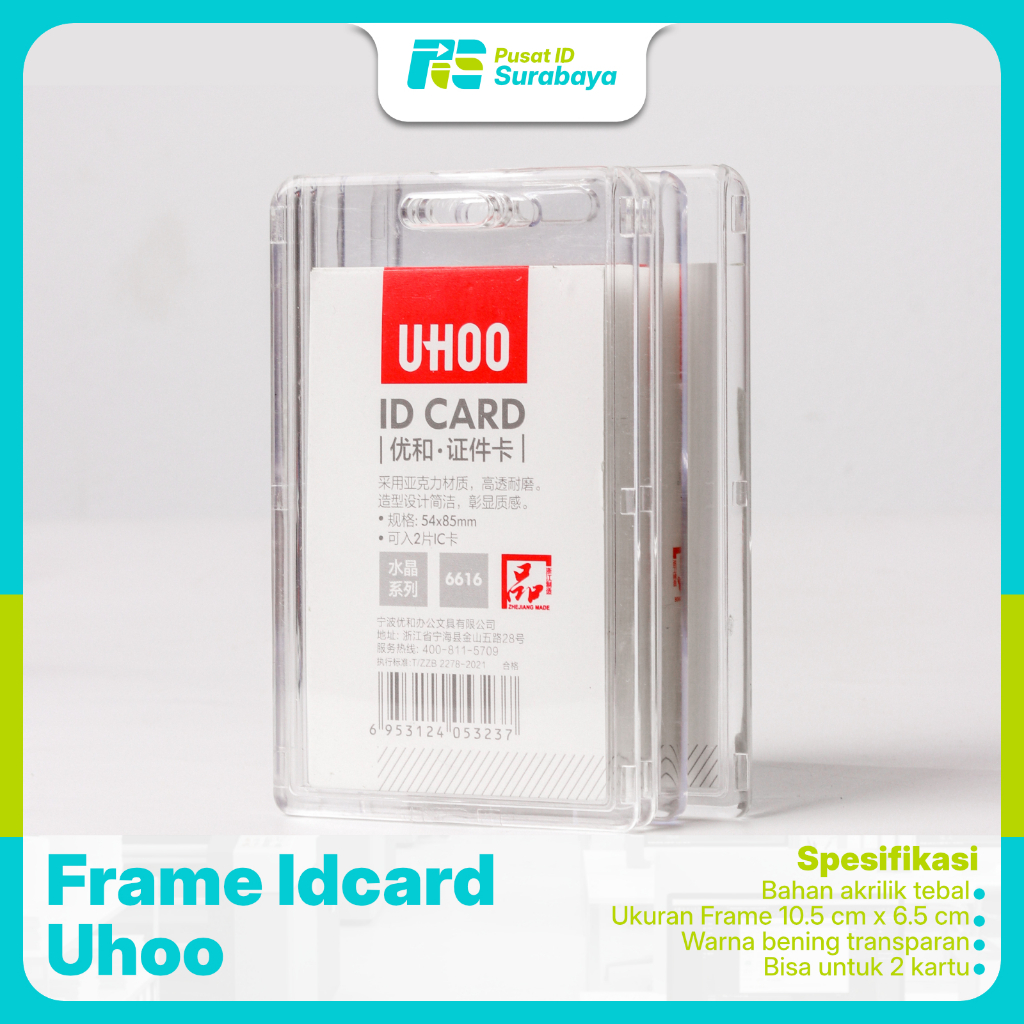 Jual Card holder Acrylic Bening Transparan Badge ID Card casing Kartu ...