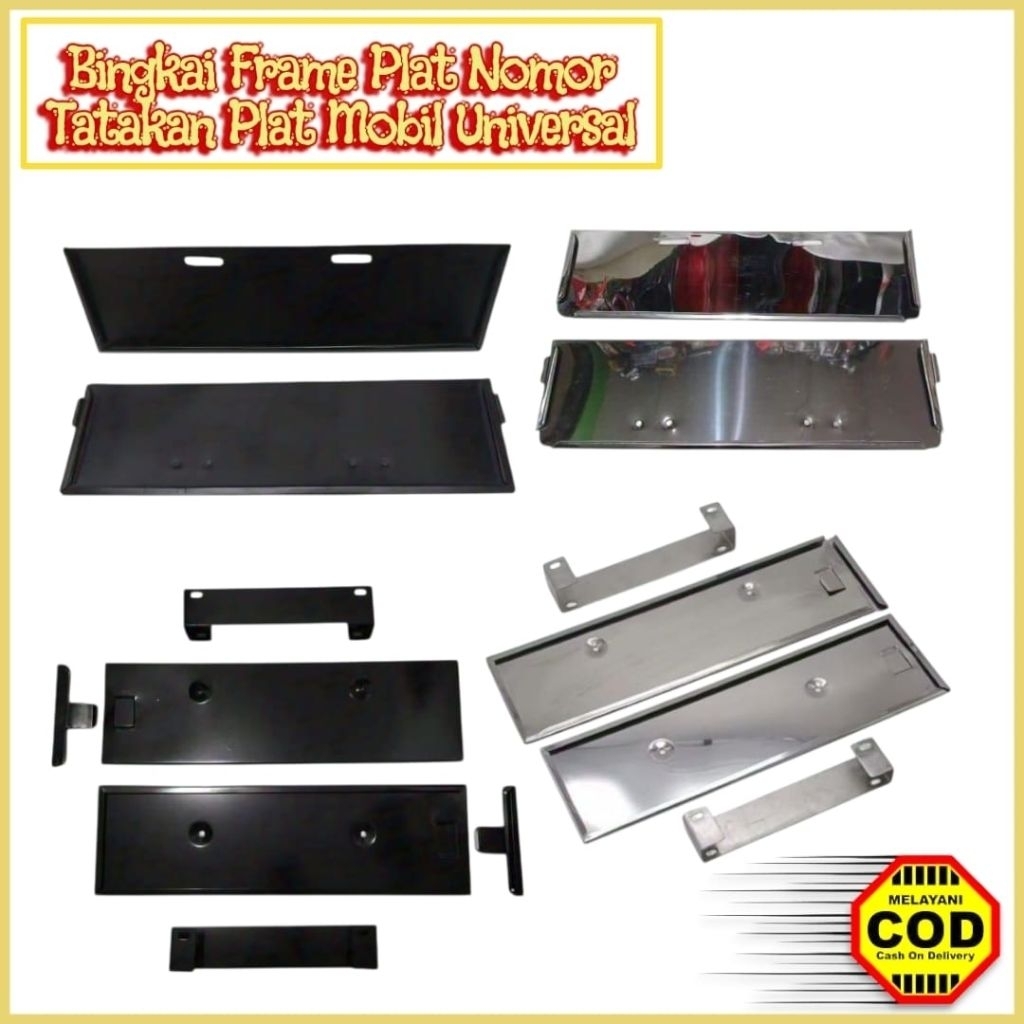 Jual Tatakan plat nomor mobil model slip atas+samping minimalis ...